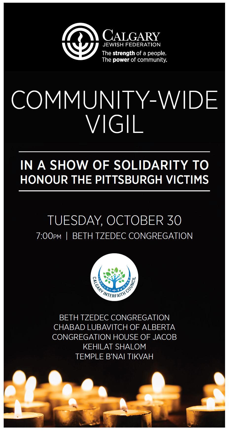 Solidarity Vigil for Victims of Pittsburgh Shooting - Beth Tzedec ...